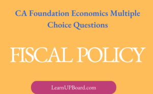 CA Foundation Economics – Fiscal Policy Multiple Choice Questions ...