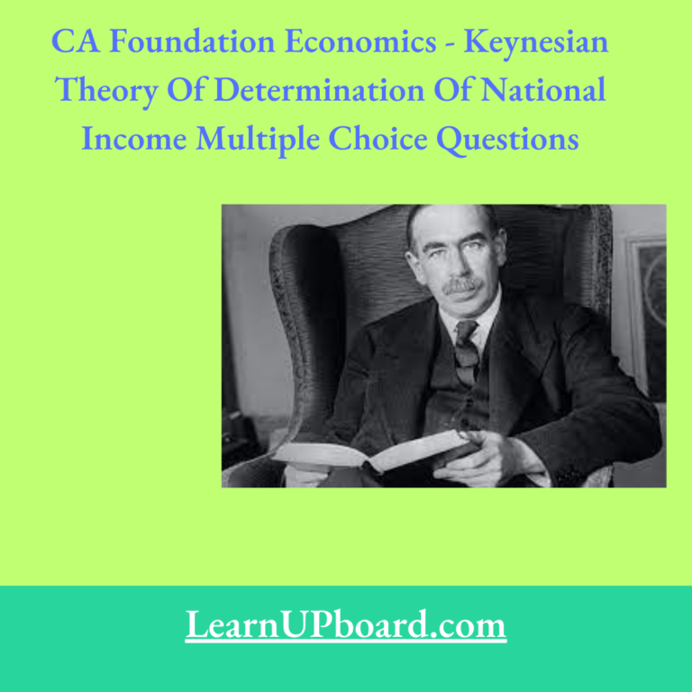 CA Foundation Economics – Keynesian Theory Of Determination Of National ...